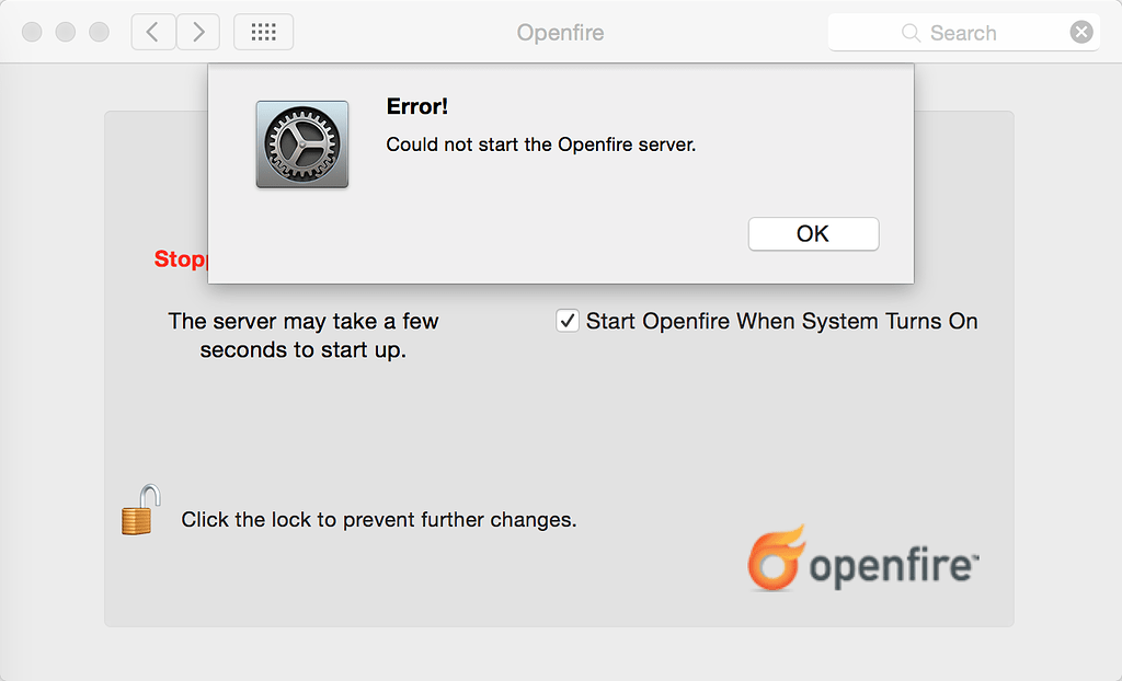 Openfire can not start on Mac OSX(it has started before) - Openfire Support - Ignite Realtime ...