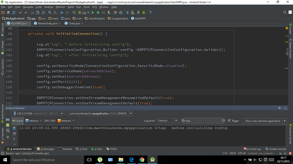Android xmpp client connection with xmpp server using Smack 4.1 - Smack Dev - Ignite Realtime ...