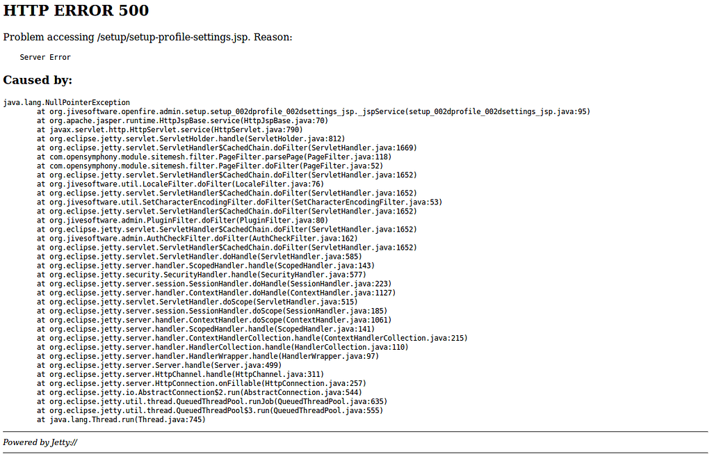 Problems Finishing OpenFire Installation on CentOS Dedicated Server - Openfire Support - Ignite ...