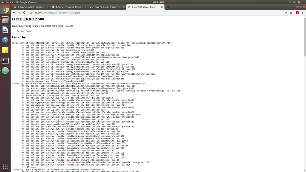 Openfire Setup - Admin Account Error - Openfire Support - Ignite Realtime Community Forums