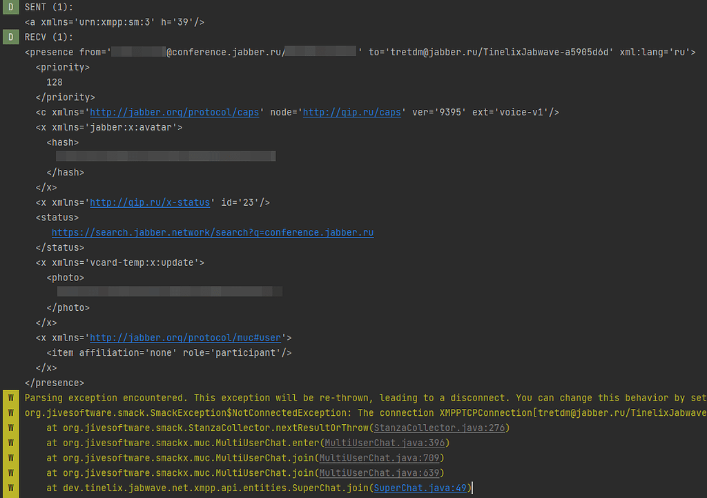 MUC joining issue on jabber.ru - Smack Support - Ignite Realtime Community Forums