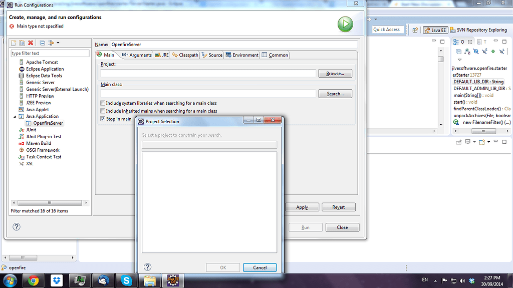 Issue about Create Project Builder in Eclipse - Openfire Support - Ignite Realtime Community Forums