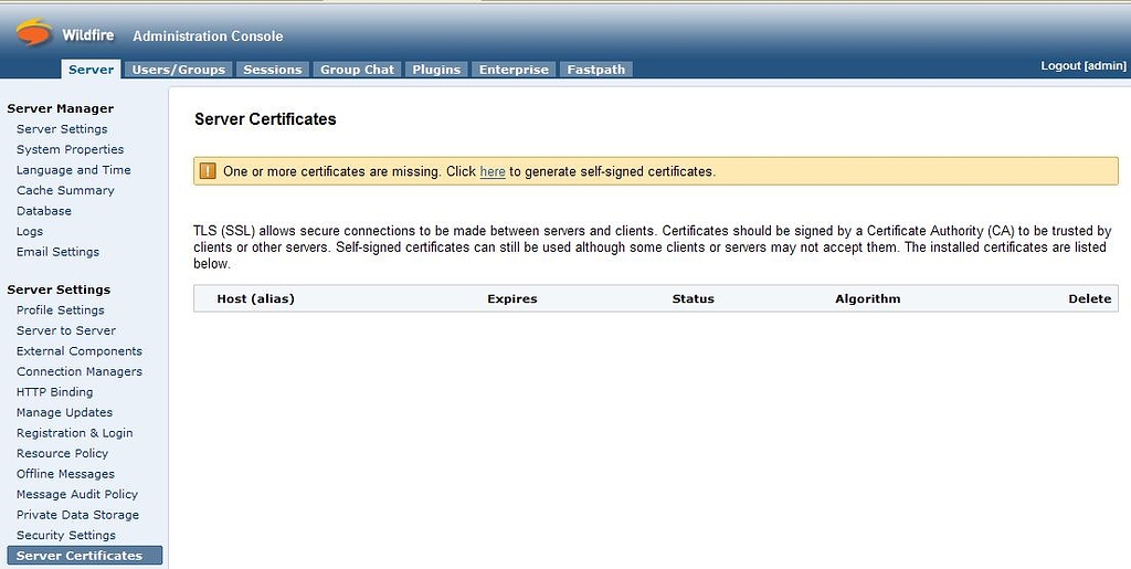 Certificates In Openfire Openfire Support Ignite Realtime Community Forums